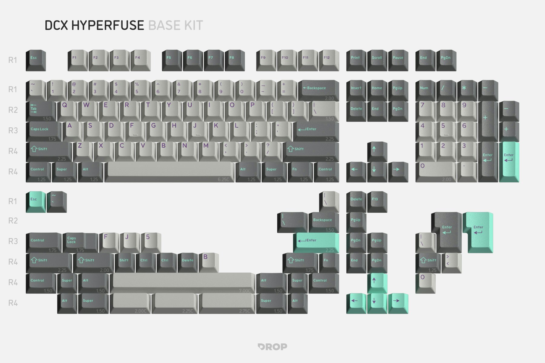 Drop DCX Hyperfuse Keycap Set - Drop